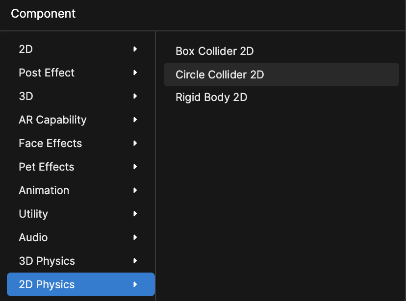Circle Collider 2D | Learn | TikTok Effect House