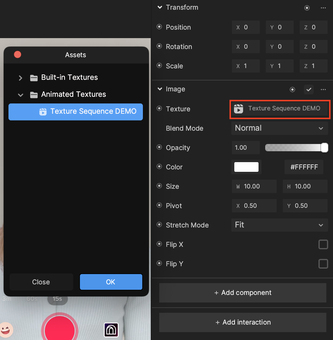 Animated Texture | Learn | TikTok Effect House