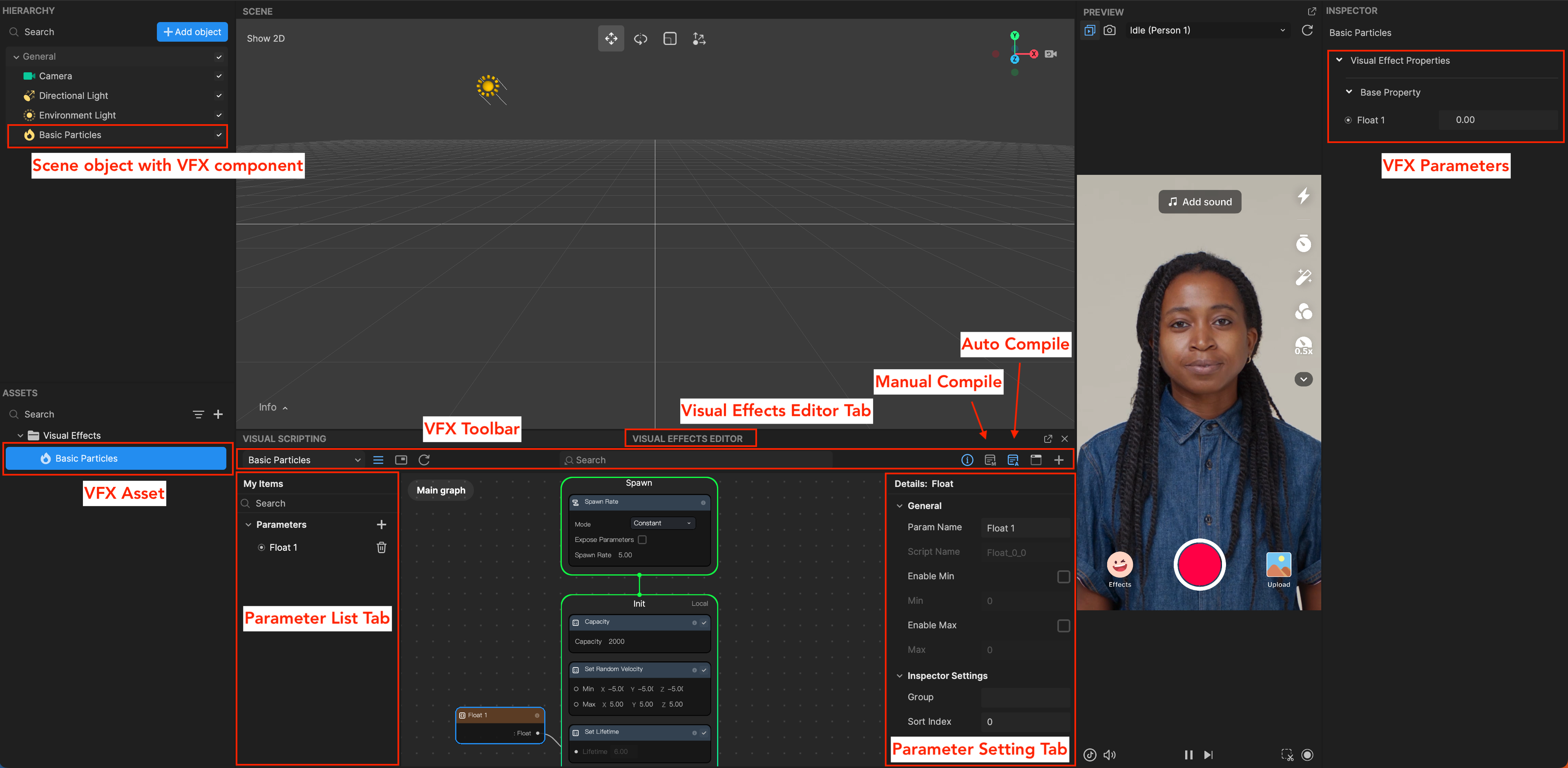 Visual Effects Editor Overview | Learn | TikTok Effect House